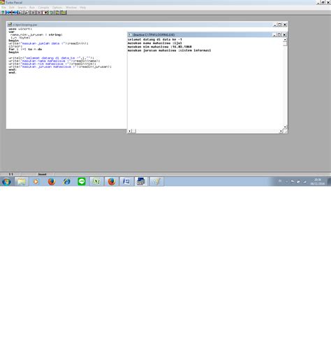 Contoh Program Looping Pascal