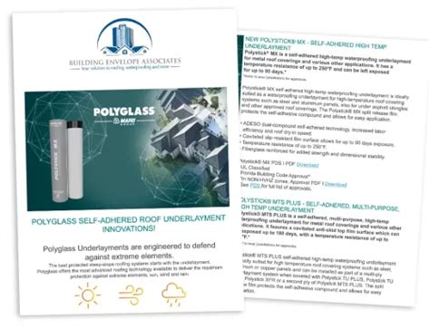 Polyglass Self Adhered Roof Underlayment Innovations
