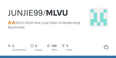 GitHub JUNJIE99 MLVU MLVU Multi Task Long Video Understanding Benchmark GitHub JUNJIE99 MLVU MLVU Multi Task Long Video Understanding Benchmark