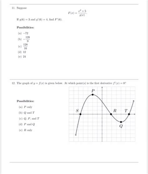 Solved F X G X X2 5 If G 6 3 And G′ 6 4 Find F′ 6