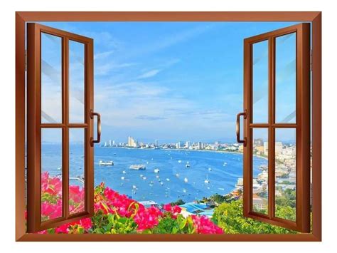 ساحل Wall26 پاتایا ، برچسب دیواری قابل جابجایی نقاشی دیواری 24 X32
