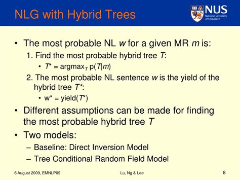 Ppt Natural Language Generation With Tree Conditional Random Fields Powerpoint Presentation