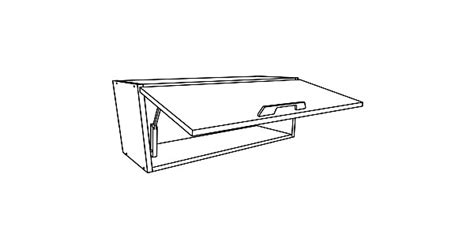 Кухненски шкаф горен с една повдигаща врата In Mdf Vh80 36 бежов гланц • Модулна кухня In Mdf