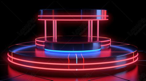 원통형 무대 플랫폼의 멋진 3d 장면 배경으로 제품 디스플레이를 향상하세요 원통 배경 상하 배경 무대 3d 배경 이미지