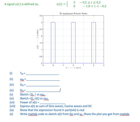 Solved A Signal X T Is Defined As X T T Chegg Com
