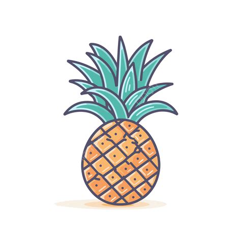 파인애플 아이콘 벡터 손으로 디자인한 아이콘 흰색 배경에 무료 파인애플을 묘사한 직계 아이콘 Flaticon 및 드리블에
