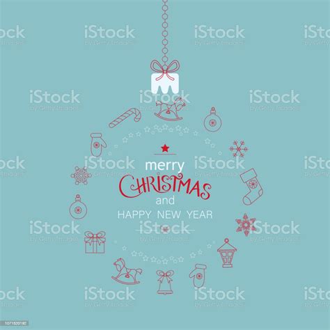 메리 크리스마스와 새 해 복 많이 받으세요 카드 추상 크리스마스 공 공휴일에 대한 스톡 벡터 아트 및 기타 이미지 공휴일 배경 주제 벡터 Istock