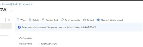 Intune Android Ridiculous Passcode Generation Intune