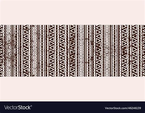 Seamless Tribal Pattern Ethnic Handmade Line Vector Image