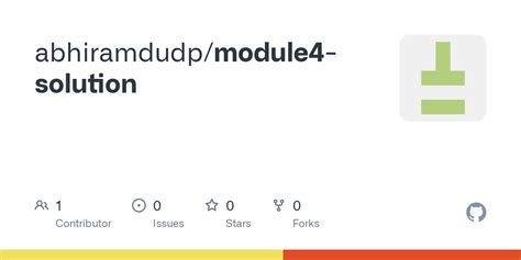 github abhiramdudp module4 solution
