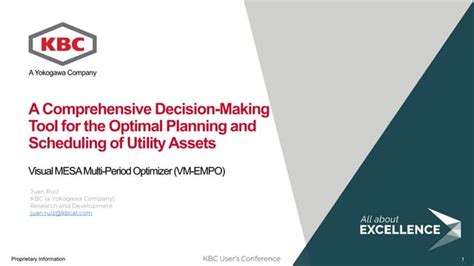 Kbc Decision Making Tool Optimal Planning Scheduling Utility Ppt