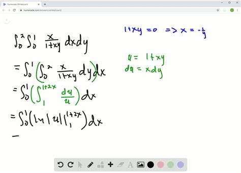Solved Use Fubinis Theorem To Evaluate ∫0 2 ∫0 1 X 1 X Y D X D Y