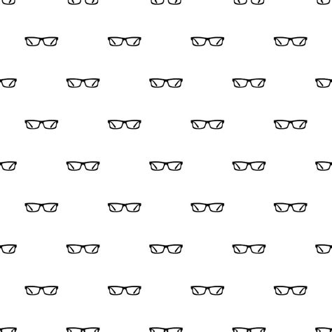 Eye Glasses Pattern Seamless In Simple Style Vector Illustration
