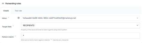 Forwarding MailSlurp Documentation
