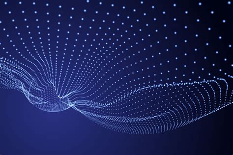 추상적인 3d 그리드 웨이브 도트 기술 배경입니다 미래 지향적 인 기술 네트워크 와이어 프레임 0명에 대한 스톡 벡터 아트 및 기타 이미지 Istock