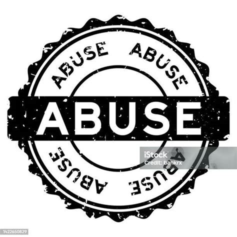 그런 지 검은 남용 단어 둥근 고무 물개 스탬프 흰색 배경에 감정에 대한 스톡 벡터 아트 및 기타 이미지 감정 개념 결심