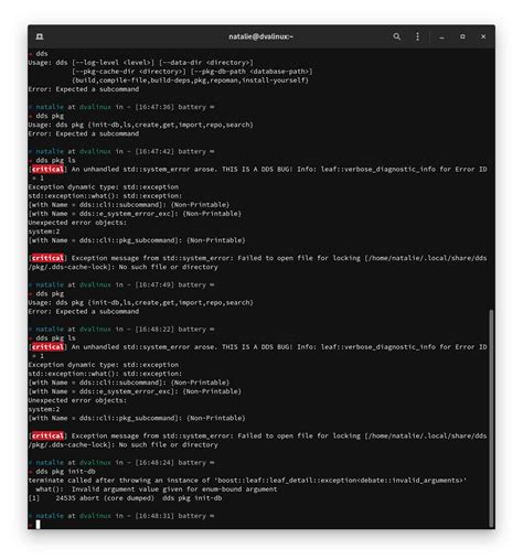 [bug]dds pkg ls unhandled std system error arose · issue 95 · vector of bool bpt · github