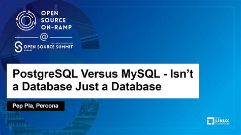 PostgreSQL Versus MySQL Isn T A Database Just A Database Pep Pla