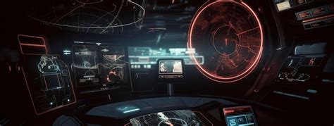 Premium Photo Hud Spaceship Or Shuttle Aircraft Screen Interface Generate Ai