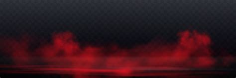 붉은 연기 또는 안개 투명한 배경에 오버레이 효과 뜨거운 불과 불꽃 마법의 안개 바닥에 증기 추상적인 벡터 일러스트 레이 션 검은색에 대한 스톡 벡터 아트 및 기타 이미지