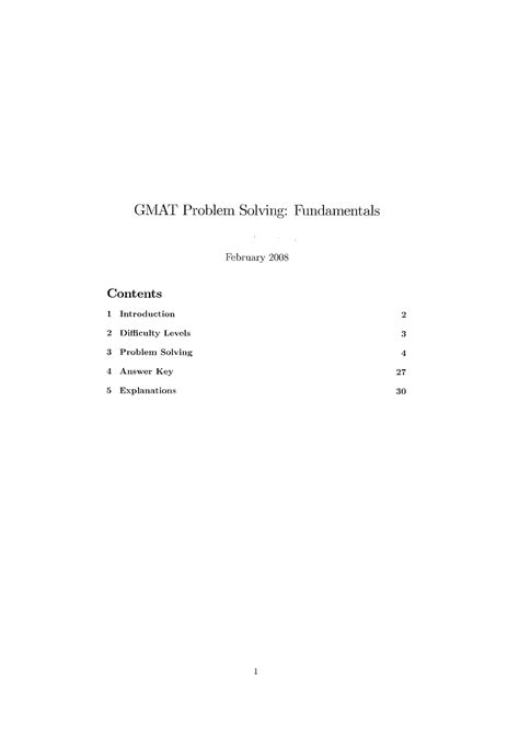 Gmat Problem Solving Fundamentals Questions Gmat