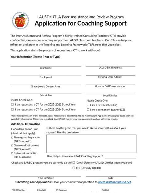 Fillable Online Fillable The Peer Assistance And Review Programs Highly Trained Fax Email