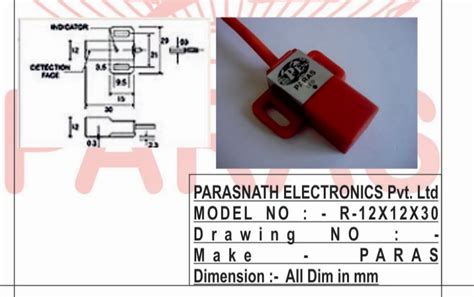 paras rectangular inductive proximity sensors model pe 8d 540 p at ₹ 750 piece in new delhi