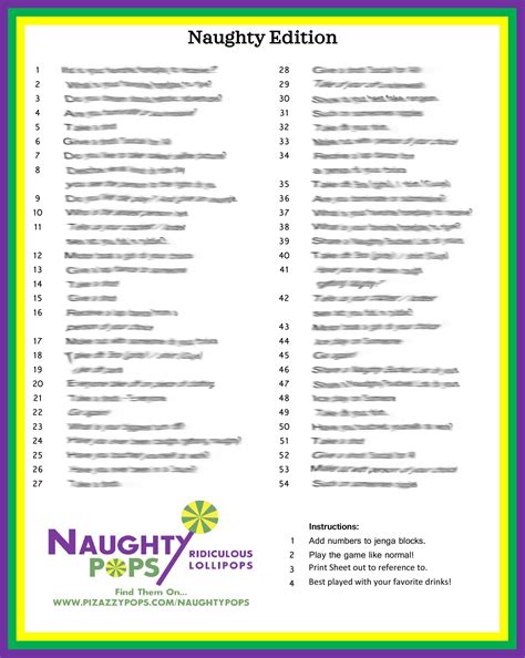 Naughty Jenga Block Game Naughty Version Naughty Fun T For Him