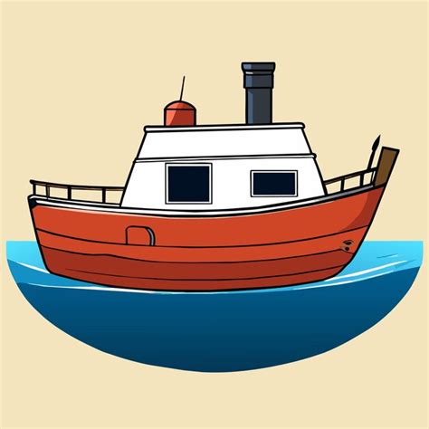 Cute Boat Background Premium Ai Generated Vector