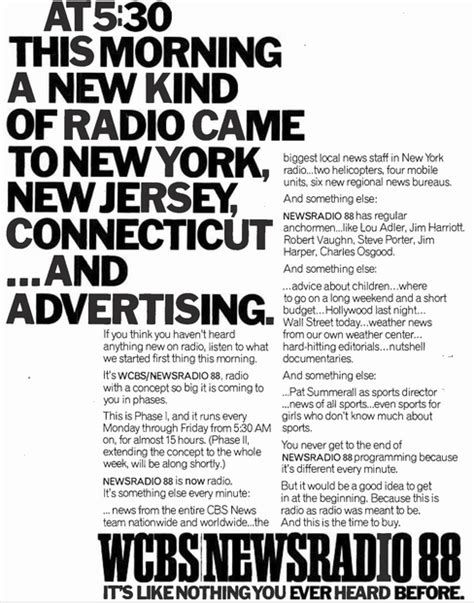Media Confidential NYC Radio WCBS AM To Observe 50 Years As News Station