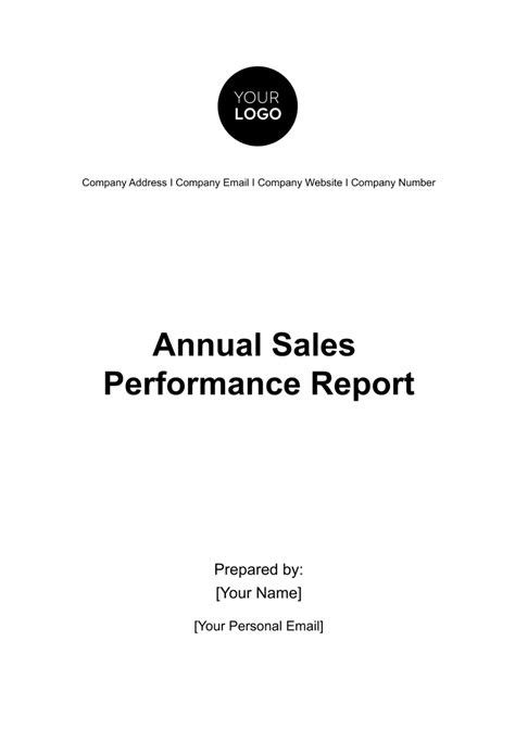 Free Annual Sales Performance Report Template To Edit Online