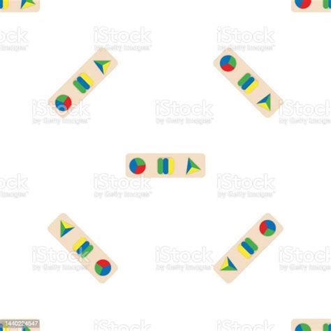 어린이 게임을위한 나무 장난감 몬테소리 주제와 아기 원활한 패턴 미취학 아동을위한 교육 논리 장난감 유아 발달을위한 몬테소리 시스템 0명에 대한 스톡 벡터 아트 및 기타