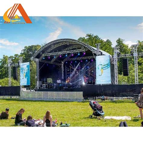 Engineering Structural Design Arched Truss Stage Platform For Festival Performance Aluminum