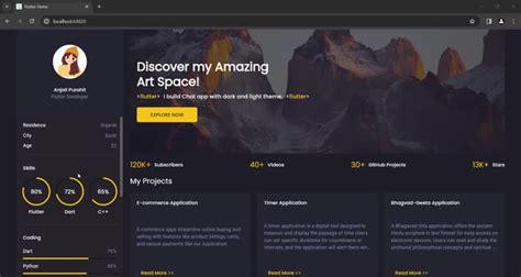 Flutter Webdevelopment Portfolio Developer Techinnovation Anjali Purohit