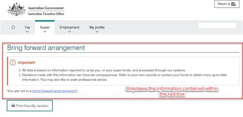 Ato Obtaining Bring Forward Arrangement Information