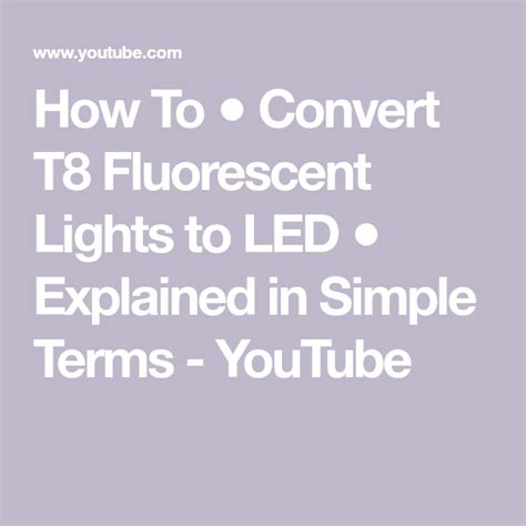 How To Convert T8 Fluorescent Lights To LED Explained In Simple Terms YouTube Fluorescent