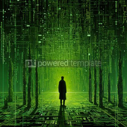 Green Matrix Code Illustration Ai Image Poweredtemplate Poweredtemplate
