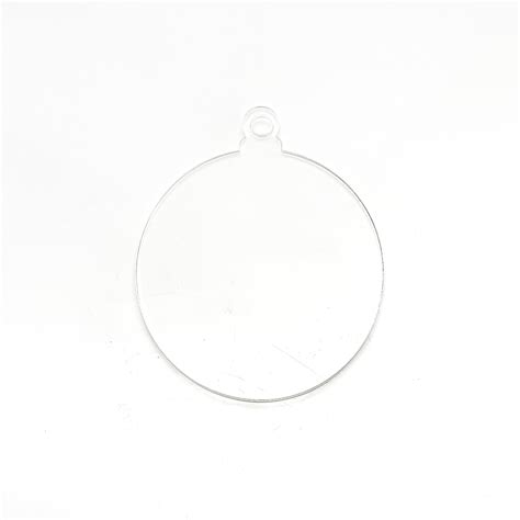 Clear Acrylic Blank Baubles Perfect For Vinyl Engraving And Christmas
