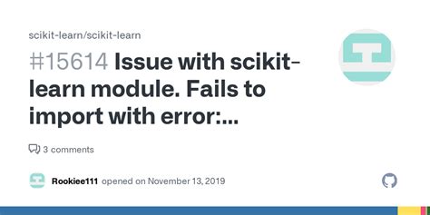 Issue With Scikit Learn Module Fails To Import With Error