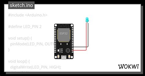 Simple Led Wokwi Esp32 Stm32 Arduino Simulator