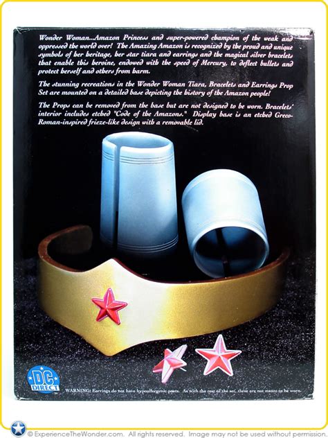 Dc Direct Dc Comics Wonder Woman Tiara Bracelets And Earrings Prop Set