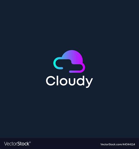 Cloud Storage Logo Design Royalty Free Vector Image