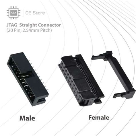 Jtag Straight Connector 20 Pin 2 54mm Pitch Ce Store