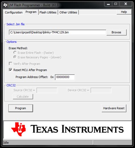 Tm4c1294ncpdt Upgrade The Firmware Of Custom Board Using Uart And