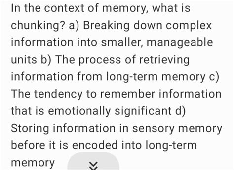 Solved Psychology In The Context Of Memory What Is