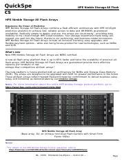 HPE Nimble Storage All Flash Arrays Docx QuickSpe Cs HPE Nimble Storage All Flash Arrays HPE