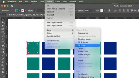 How To Select The Same Color In Adobe Illustrator A Step By Step Guide