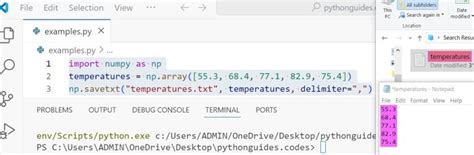How To Write An Array To A File In Python