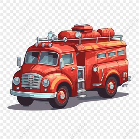 소방차 벡터클립 아트만화상표 Png 일러스트 무료 다운로드 Lovepik