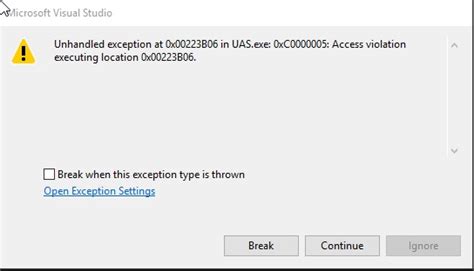 Unhandled Exception Access Violation C Visual Studio Before Main Is